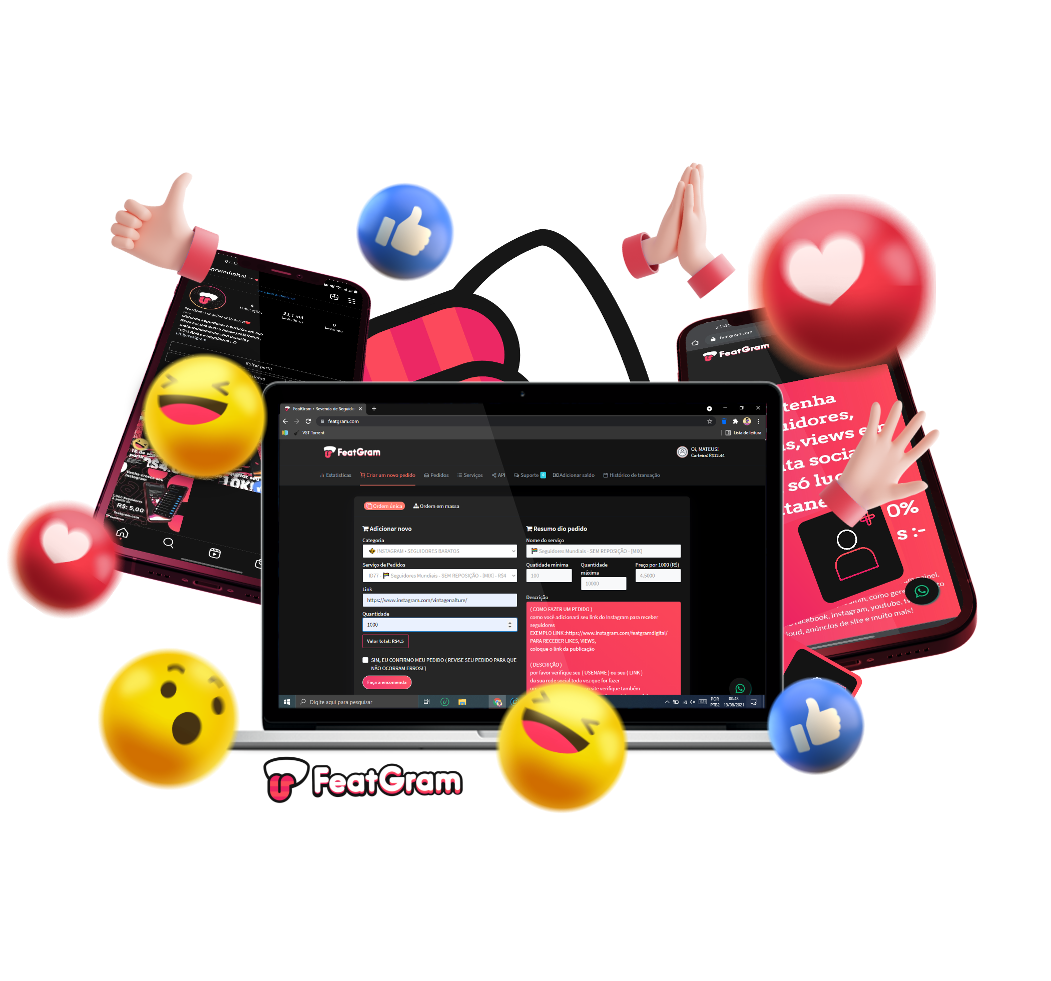 👅 FeatGram • maketing digital